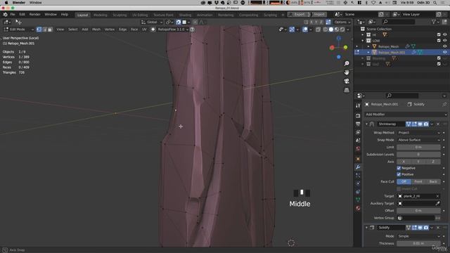 2 -Wood Retopology Timelapse
