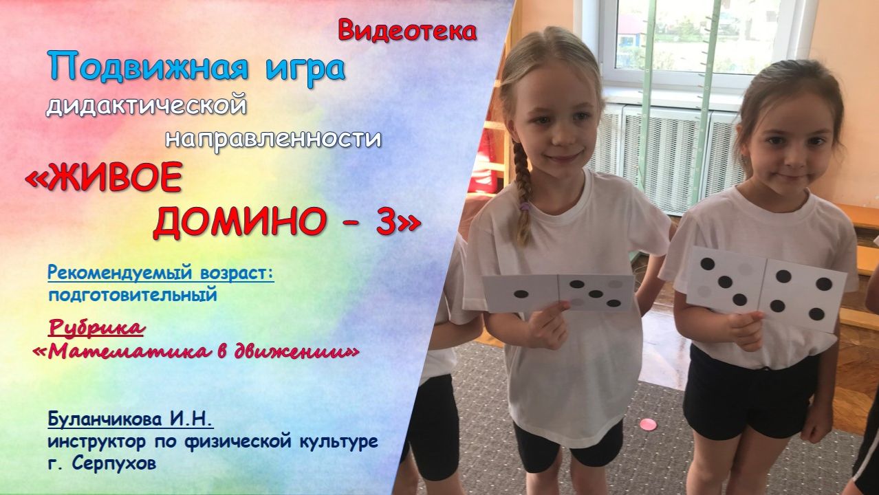 Подвижная игра дидактической направленности "Живое домино - 3"