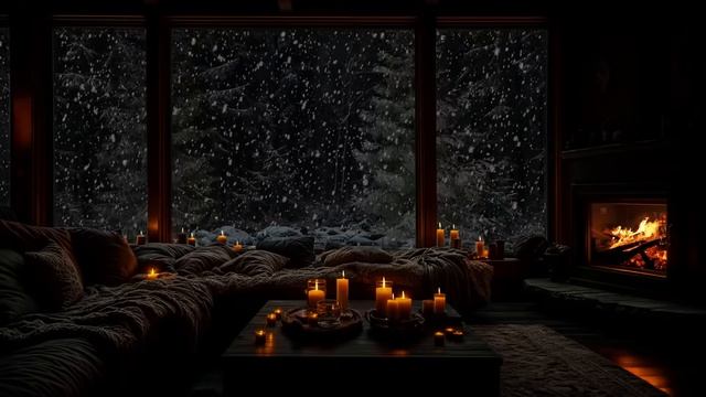 🎵 🎧 ❄️Тепло камина среди заснеженных пейзажей для хорошего сна