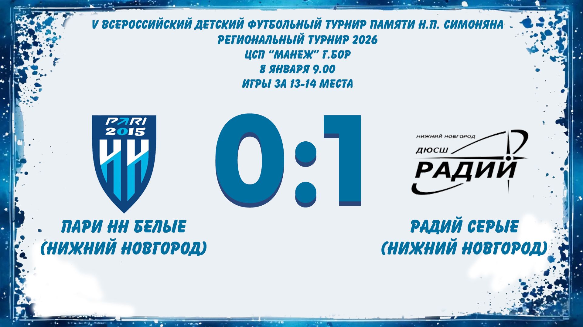 Пари НН Белые (Нижний Новгород) - Радий Серые (Нижний Новгород)
