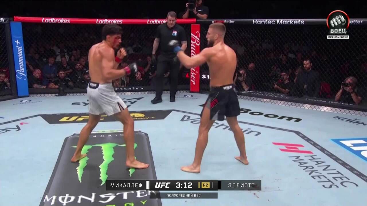 Джонатан Микаллеф против Обана Эллиотта (видео). UFC 325