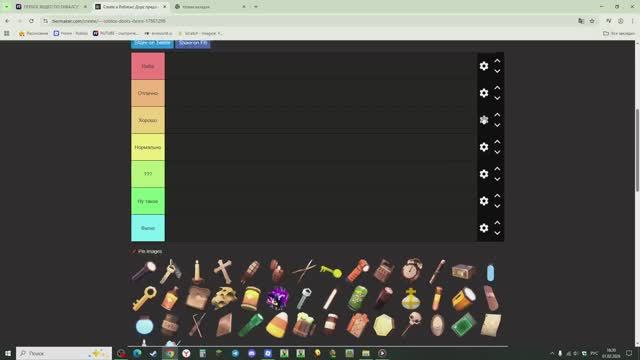 Мой тир лист предметов в дорс (мое мнение)