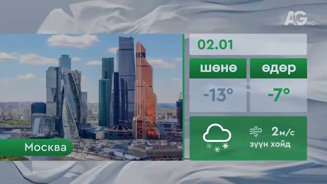 Погода 1 февраля / "Цаг агаар" - 2026.02.01