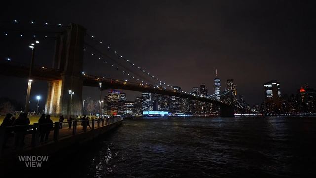 🗽 Нью-Йорк - Ночной пейзаж Манхэттена для спокойного отдыха