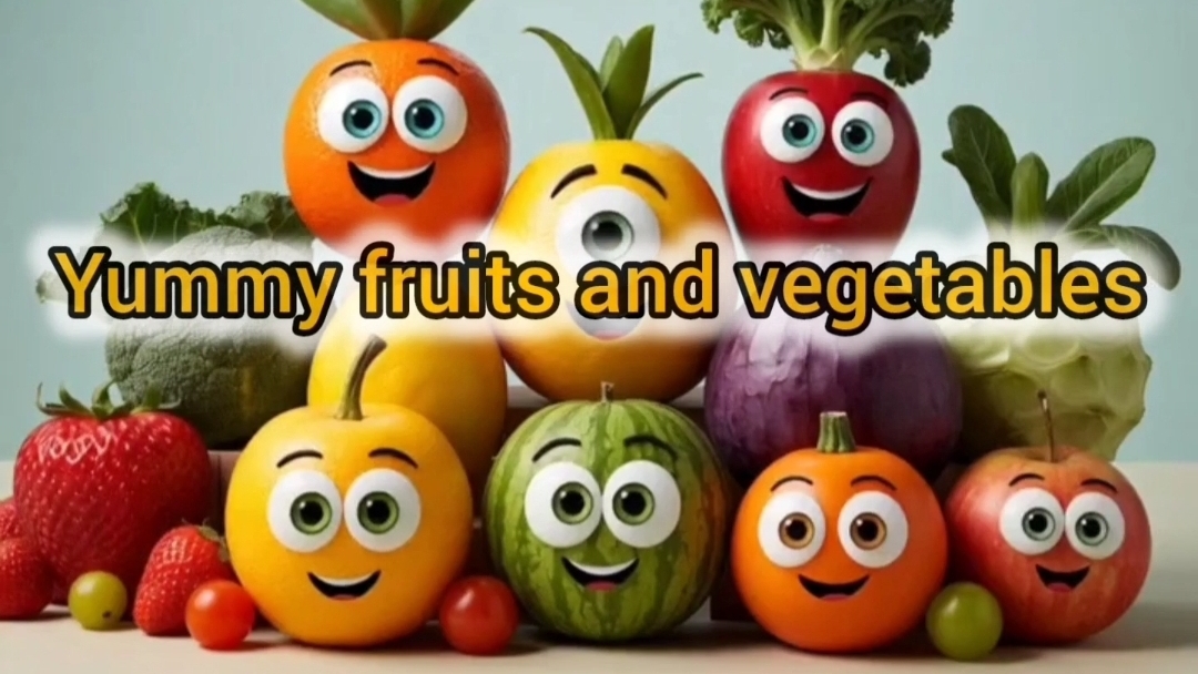 Фрукты и Овощи на английском для детей! | Yummy Fruits & Veggies | Учим слова с анимацией!