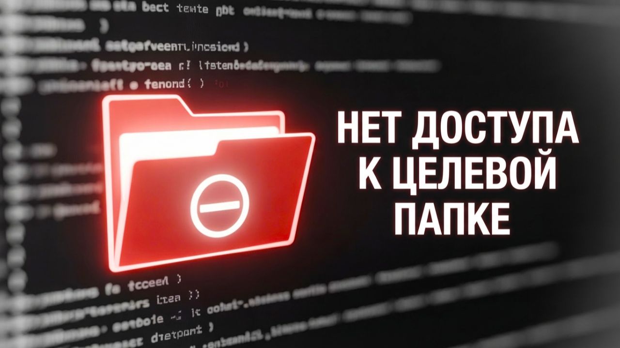 НЕТ ДОСТУПА К ЦЕЛЕВОЙ ПАПКЕ - Вам необходимо разрешение на выполнение этой операции | Как ИСПРАВИТЬ?