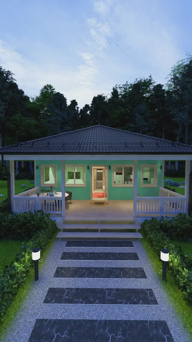 Одноэтажный дом с вальмовой крышей | Комфорт для жизни