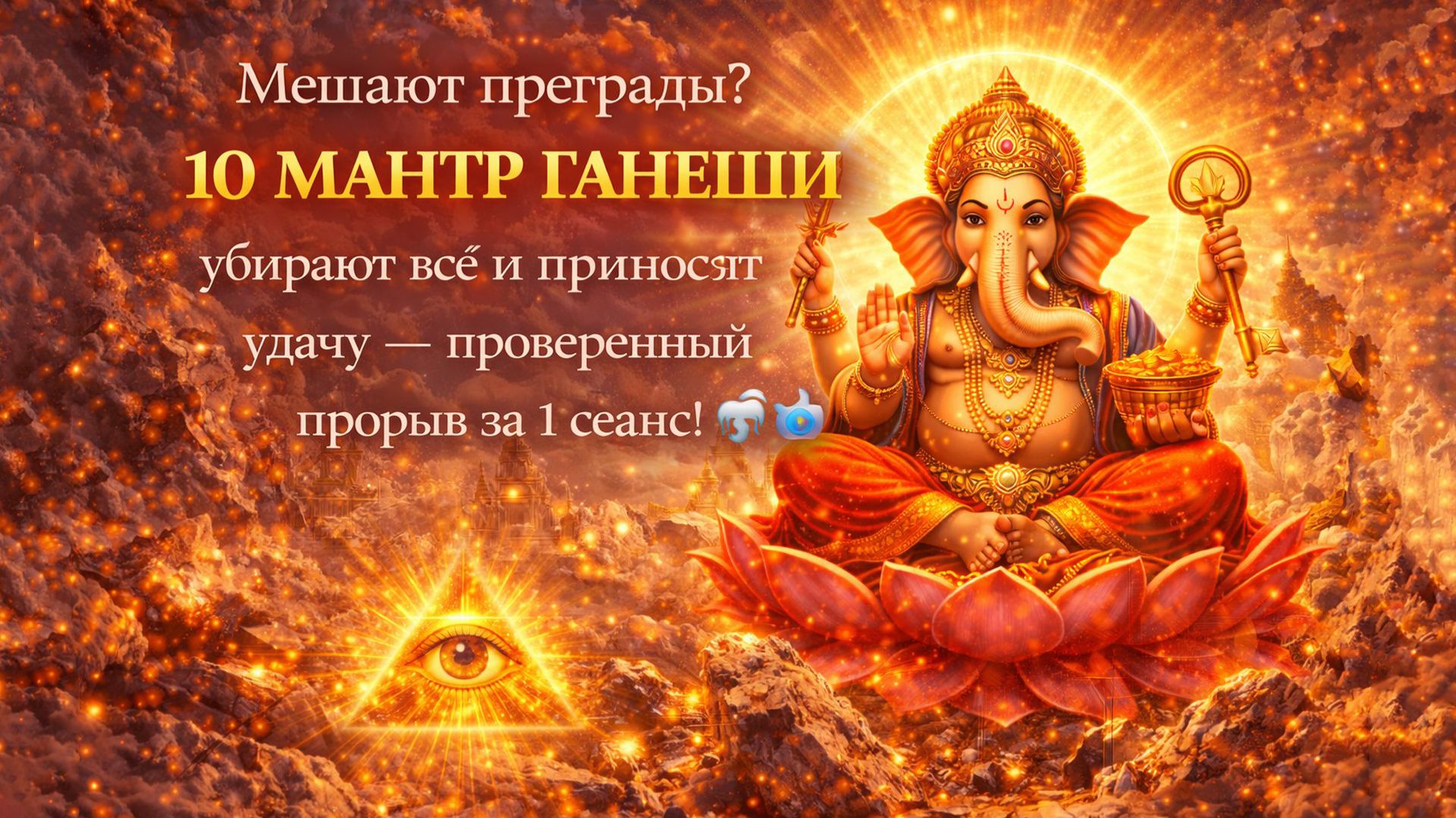 Мантры Ганеши: Убрать Все Преграды и Привлечь Удачу? Проверенный Прорыв за 1 Сеанс! 🐘💫🔥