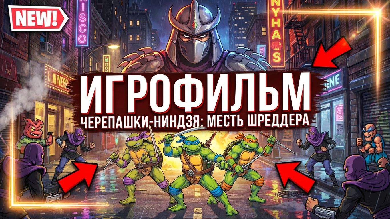 ИГРОФИЛЬМ ᐅ Черепашки ниндзя: Месть Шреддера