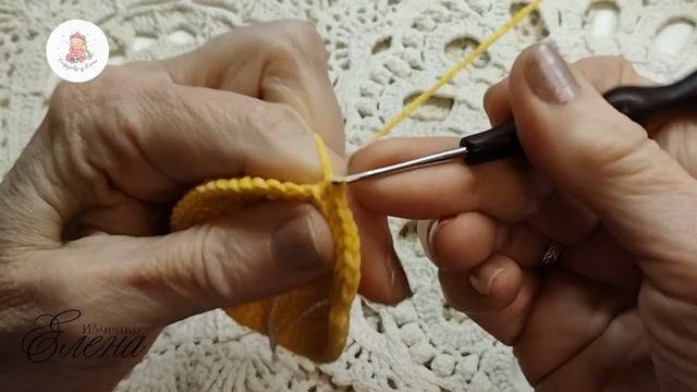 Вяжем вогнутые рельефные столбики без накида.