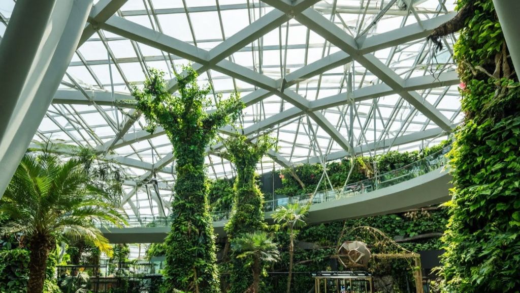 The Green Planet. Крытый комплекс-оранжерея в Дубае. зелёная планета