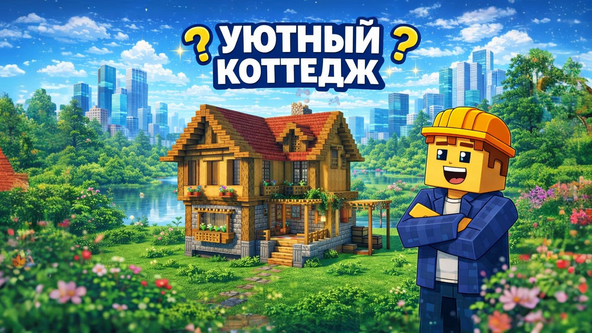 УЮТНЫЙ КОТЕДЖ ДЛЯ ВЫЖИВАНИЯ С ДРУЗЬЯМИ |МАЙНКРАФТ СТРОИТЕЛСЬТВО