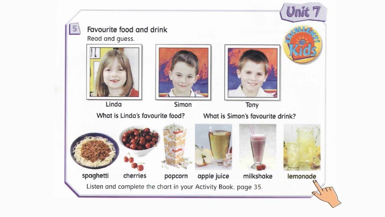 Pearson Excellent 1 Unit 07 Favourite food and drink p 37