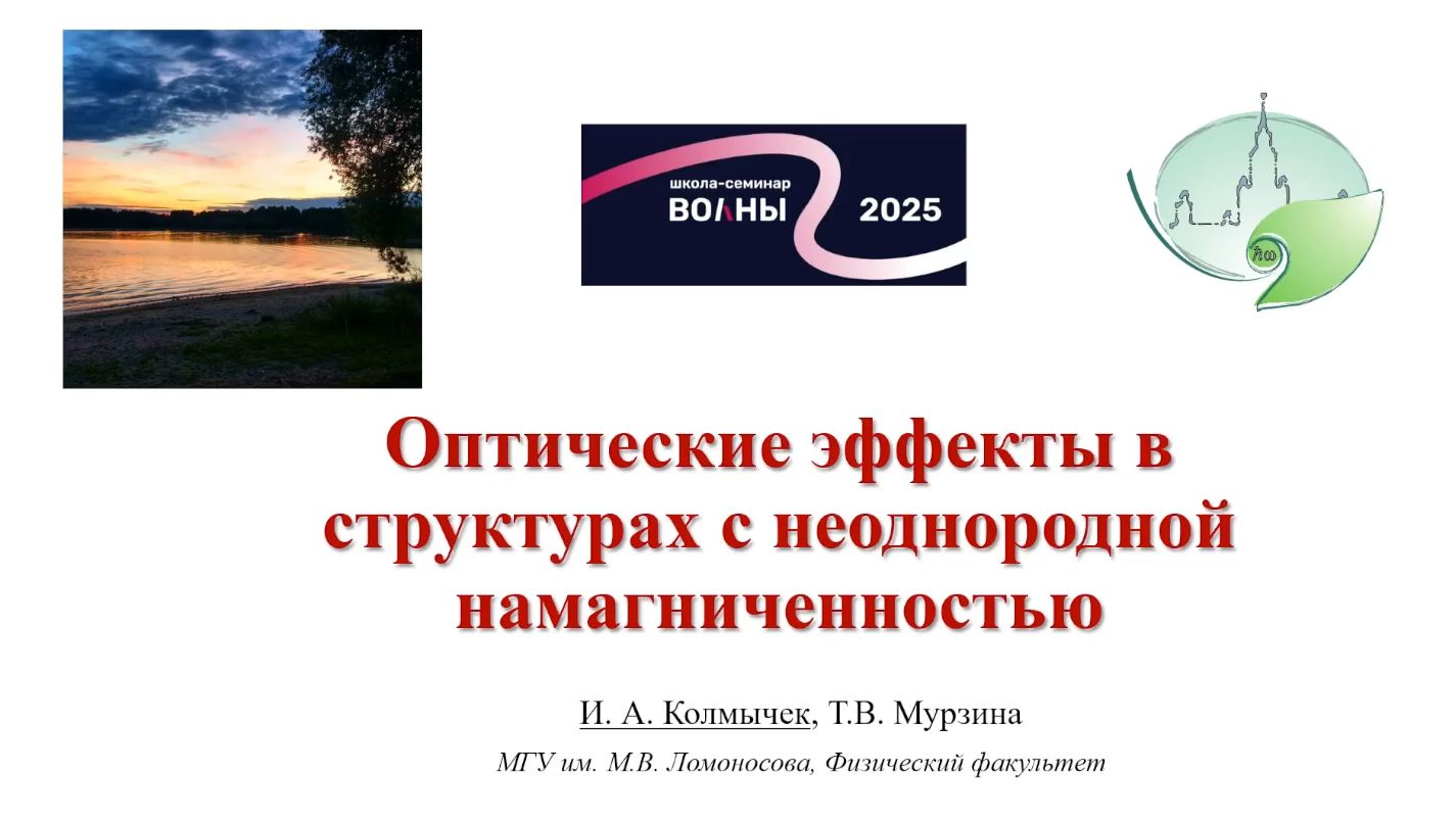 И.А. Колмычек "Оптические эффекты в структурах с неоднородной намагниченностью"
