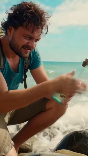 Нашел мужик старинную бутылку и думает: "Вдруг там джин?"