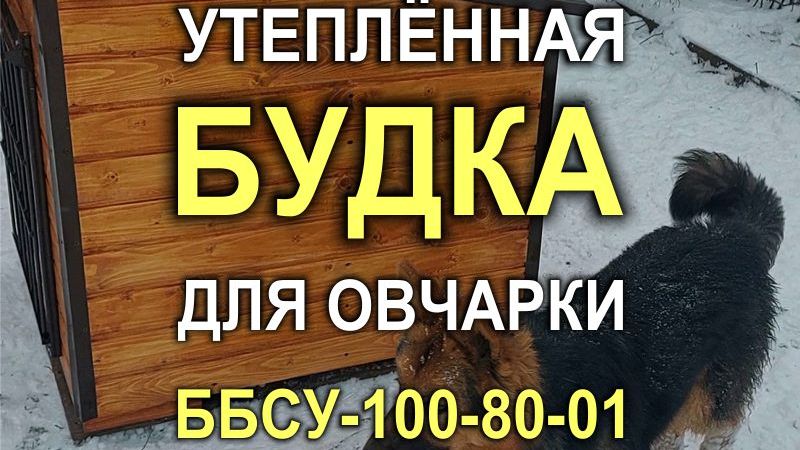 1887M - Утепленная будка ББСУ-100-80-01 для собаки типа немецкой овчарки (Кривой Рог)