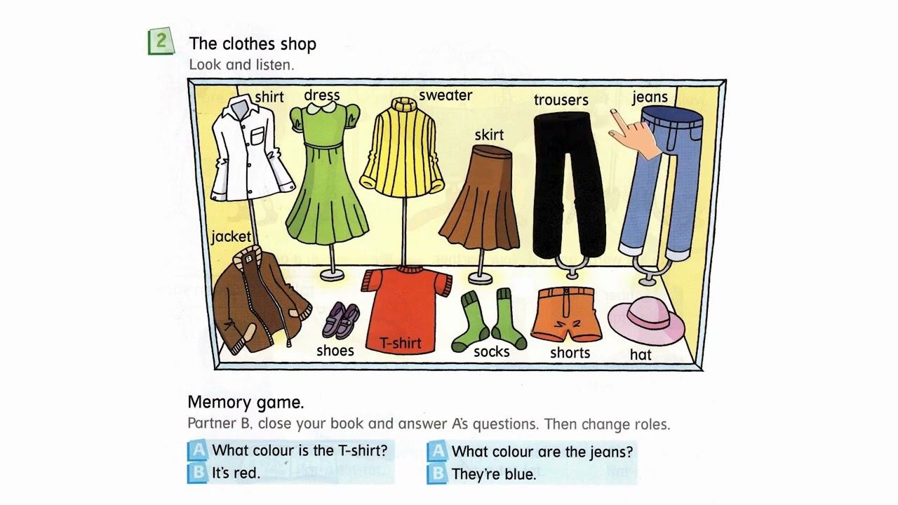 Pearson Excellent 1 Unit 6 p. 29 The clothes Shop