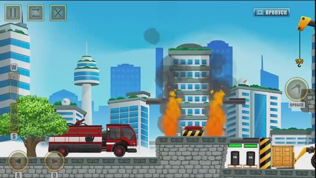 ПОЖАРНАЯ МАШИНА ПОТУШИЛА ПОЖАР. СТРОИТЕЛЬНЫЕ МАШИНКИ. МУЛЬТФИЛЬМ