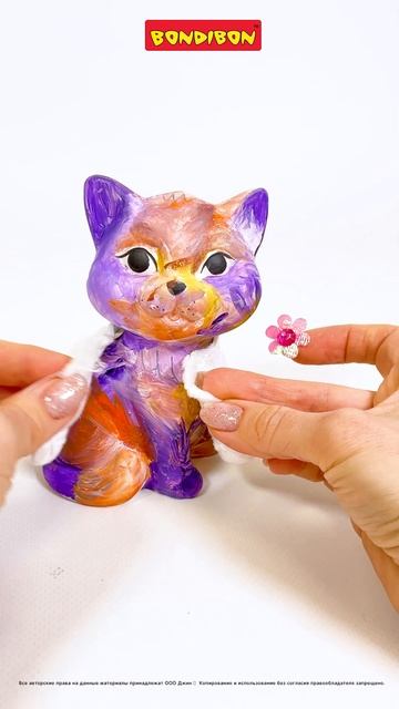 Копилка гипсовая Кошка фигурка для раскрашивания #Shorts#bondibon#длядетей#развивающая#творчество