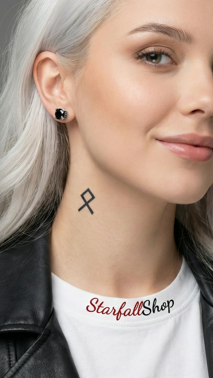 Двусторонние пусеты с черным камнем "Драконья хватка"от StarfallShop