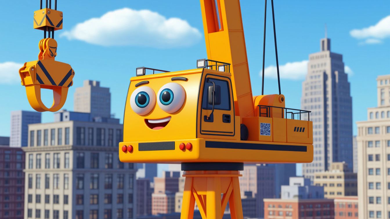 Весёлая песня про подъёмный кран. Музыка. Видеоклип