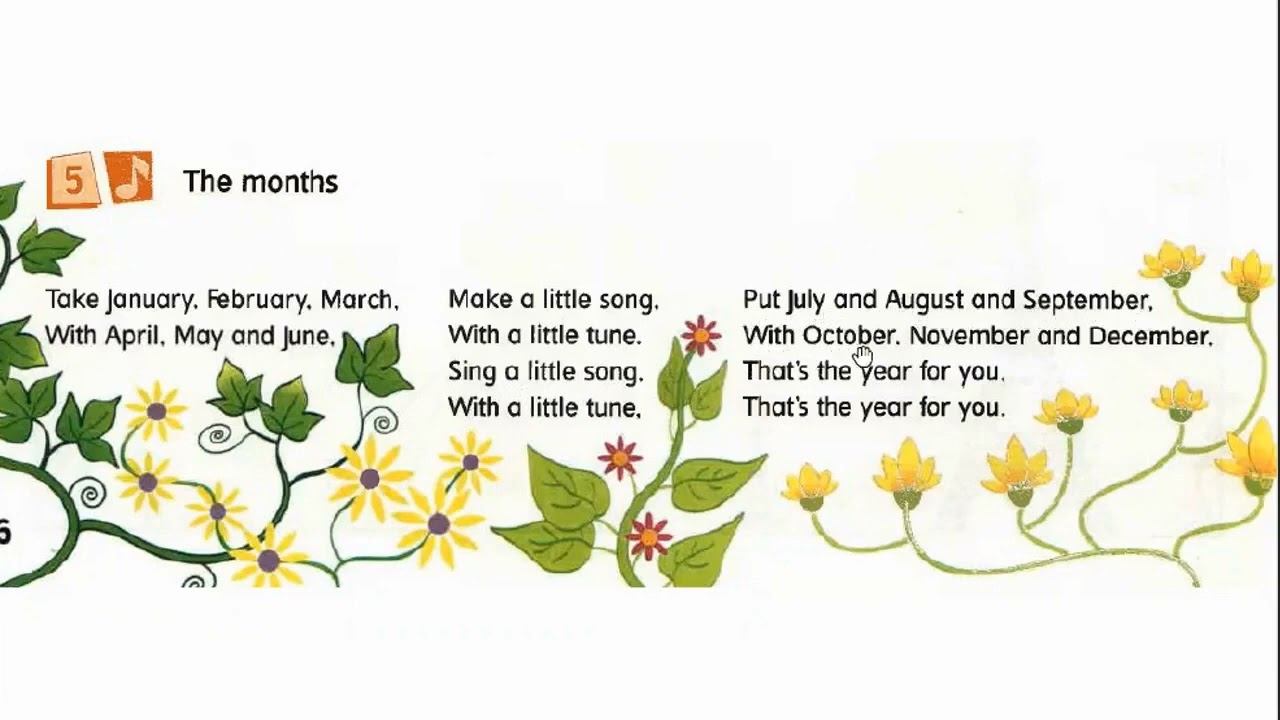 Pearson Excellent 2 Unit 7 The months