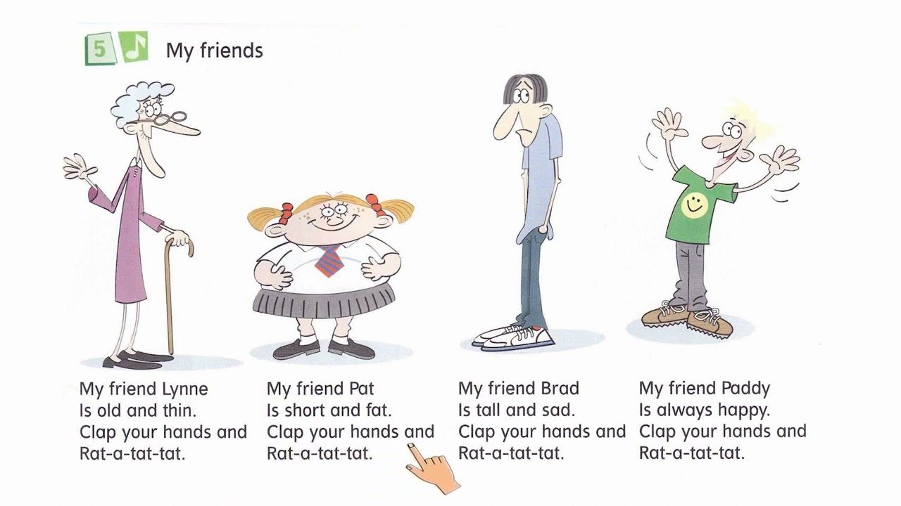 Pearson Excellent 1 Unit 6 . Song My friends, p. 31 ex 5