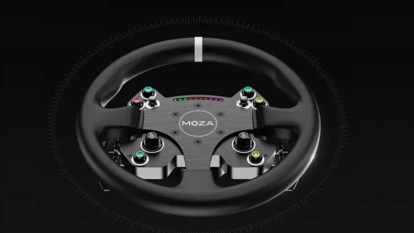 MOZA Racing CS V2P руль для симрейсинга (кожа), 330 мм, черный
