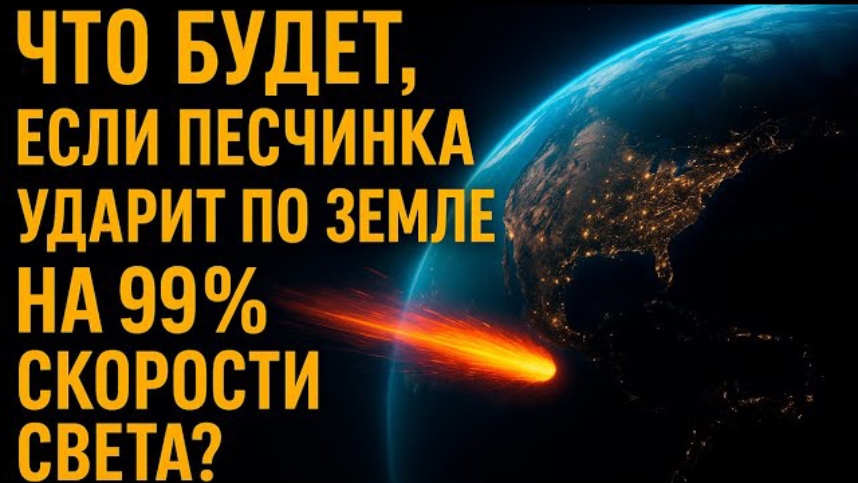 Что будет, если ПЕСЧИНКА ударит по Земле на 99% скорости света? Наука, которая пугает!