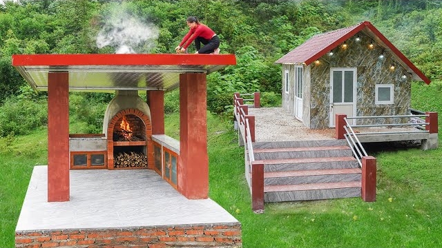 Установка кровли и кухонного шкафа. Строю дом. Полностью оборудованная кухня. Серия 11. Ли Фук Ви