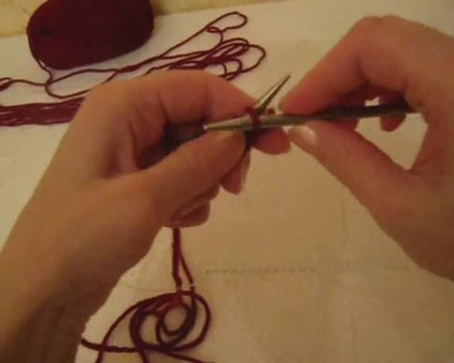 Лицевая петля спицами