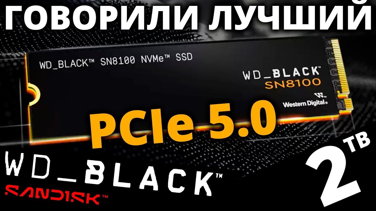Говорили, что лучший SSD... Обзор PCIe 5.0 SSD WD_Black SN8100 2TB (WDS200T1X0M-00CMT0)