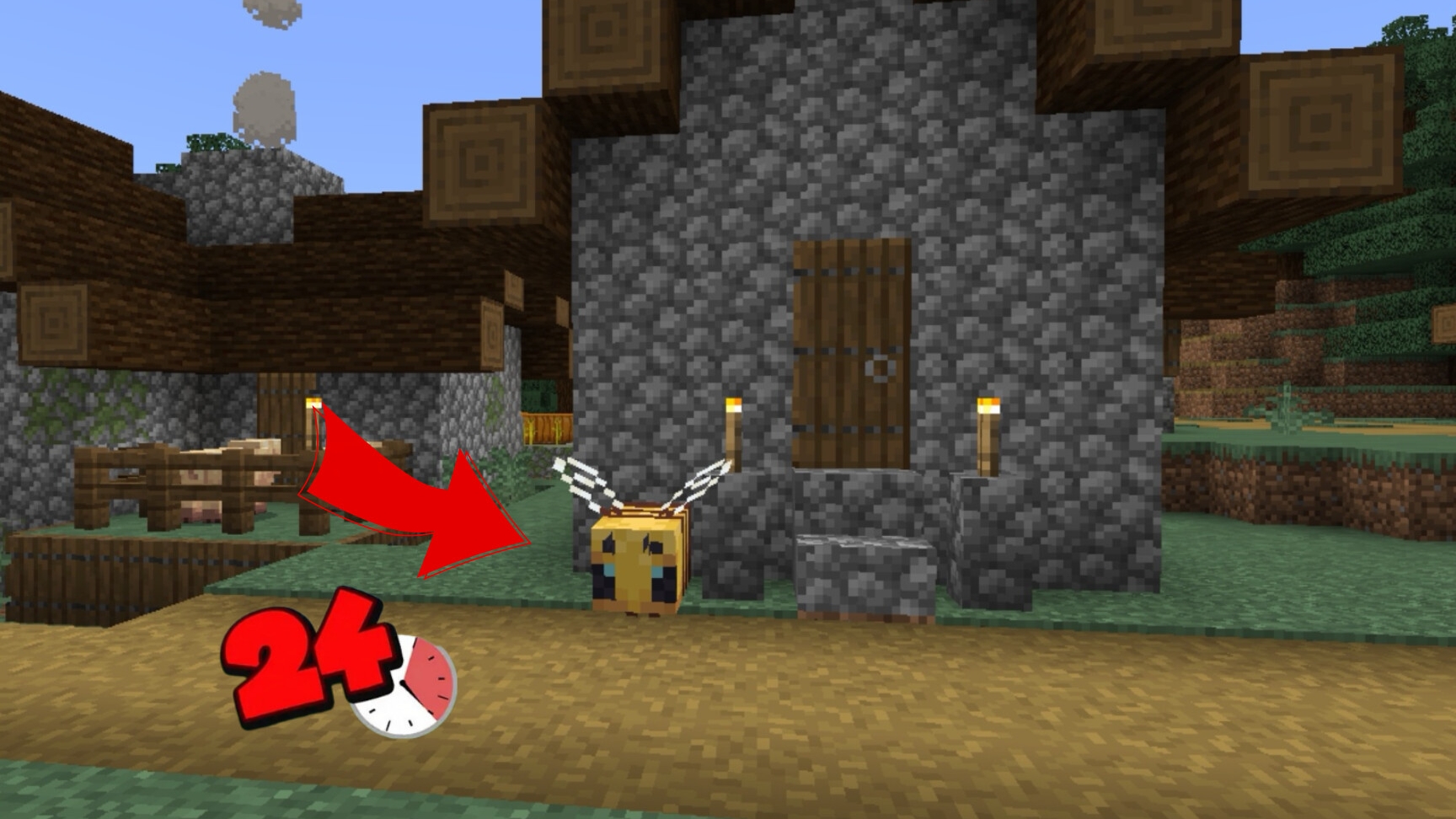 Я провел 24 часа за пчелу в Майнкрафте | ManeLego minecraft