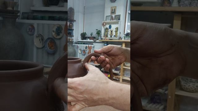 10. Приделываем ручку к чайнику: крепление, швы, баланс