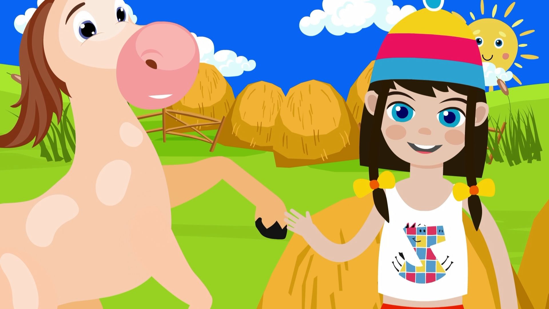 Сборник детских песен и мультфильмов о животных-Как говорят животные малышам-Любаша Зебра в клеточку