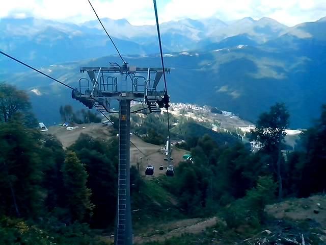 Роза Хутор сентябрь 2014, спускаемся