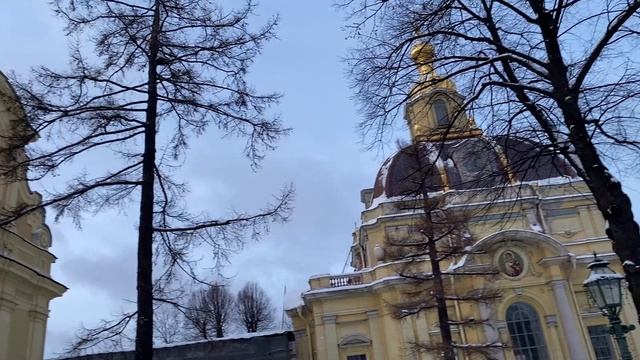 Петропавловская крепость зимой.