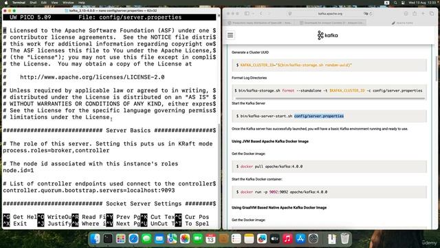 18. Mac OS X - Start Kafka in KRaft mode