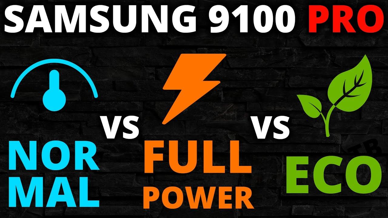 PCIe 5.0 SSD Samsung 9100 PRO 2TB в разных режимах работы