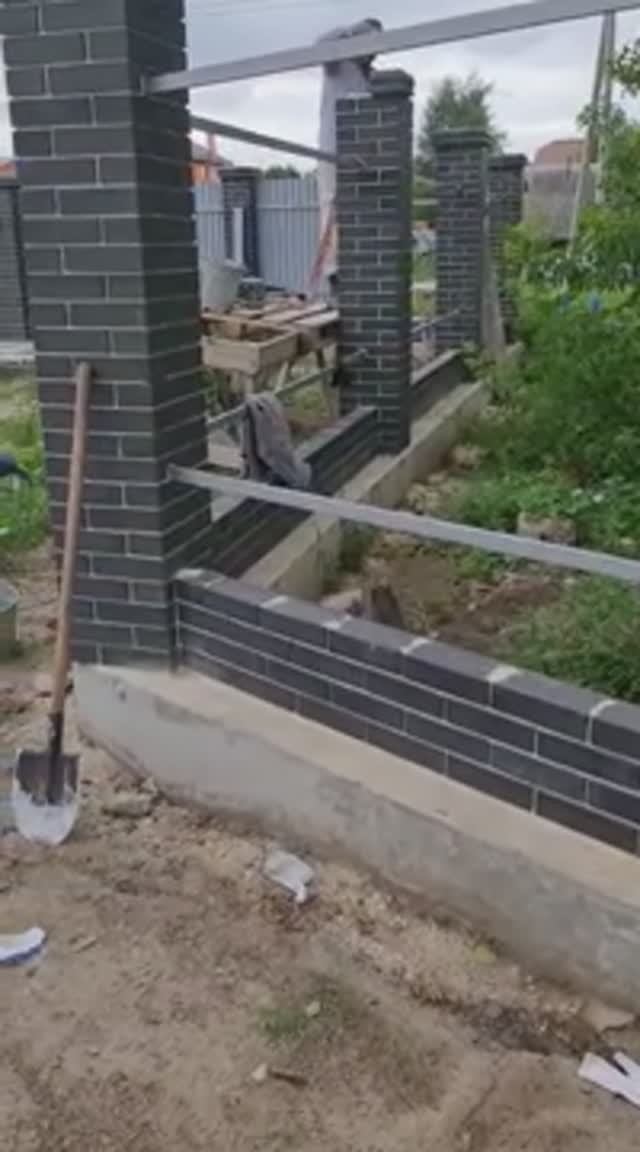 Забор ЧЕРНЫЙ кирпич FASHION BRICK купить #черныйзабор #черныйкирпичкупить #кирпичfashionbrick