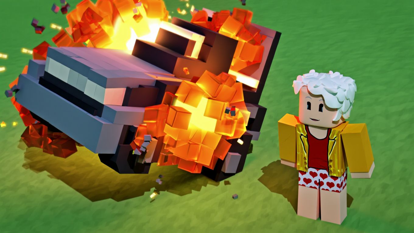 я случайно взорвал свою машину в роблокс