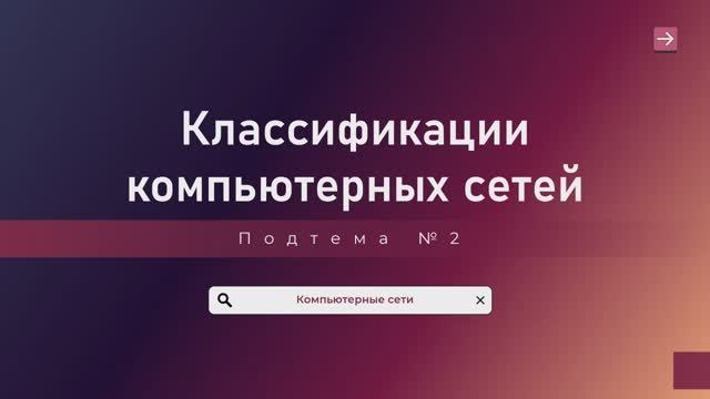 Лекция №1.2 "Классификации компьютерных сетей"