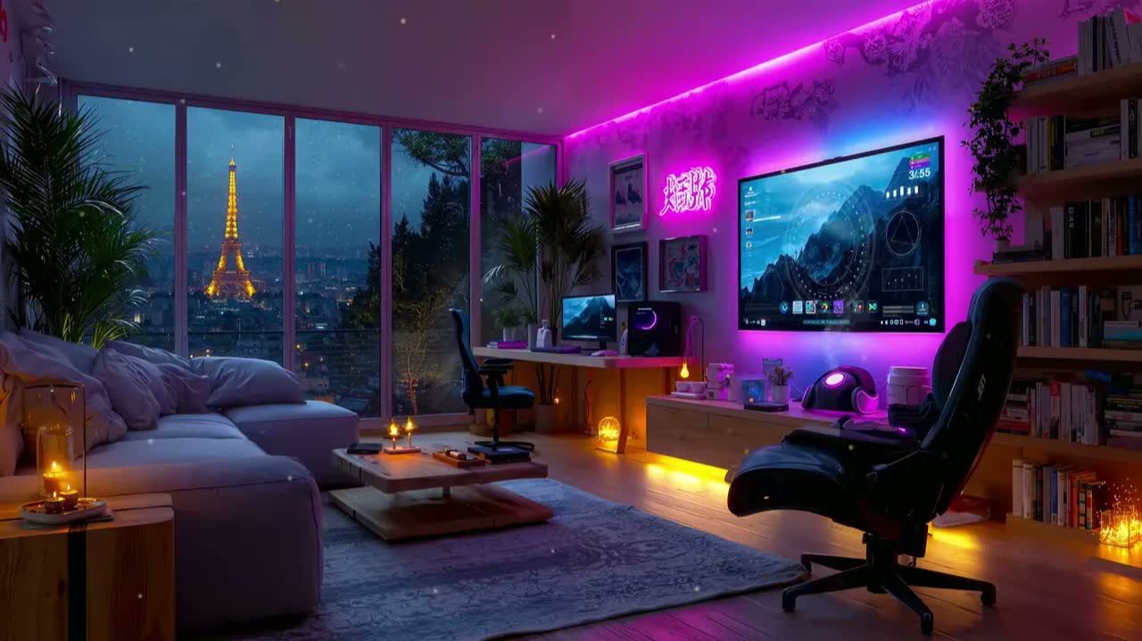 🗼🌧️ [1 ЧАС] Lo-Fi под дождём: Вид на Эйфелеву башню для чтения, снятия стресса и ясных мыслей