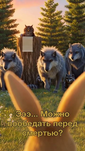 Осудили зайца на съедение волками