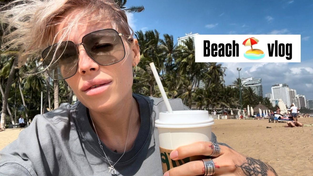 Ветер сдул меня с пляжа🌬️Атмосфера центрального пляжа🏖️Нячанга в непогоду Старбакс и холодное море