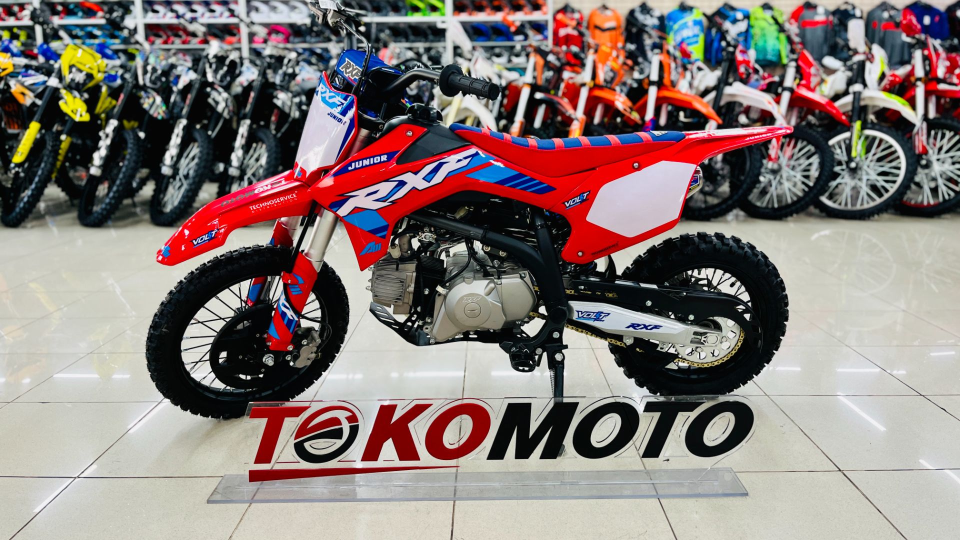 Мотоцикл Кроссовый Apollo RXF JUNIOR 110E Auto 14-12 (Красный)