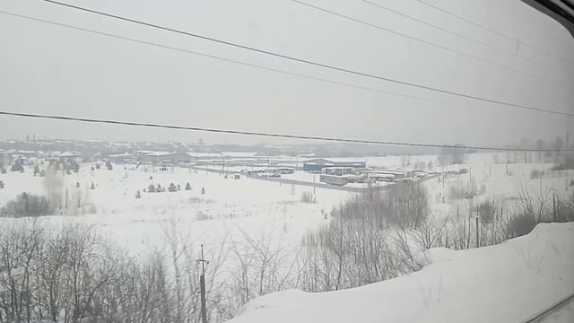Пермский край, перегон Иренский — Кунгур из окна поезда