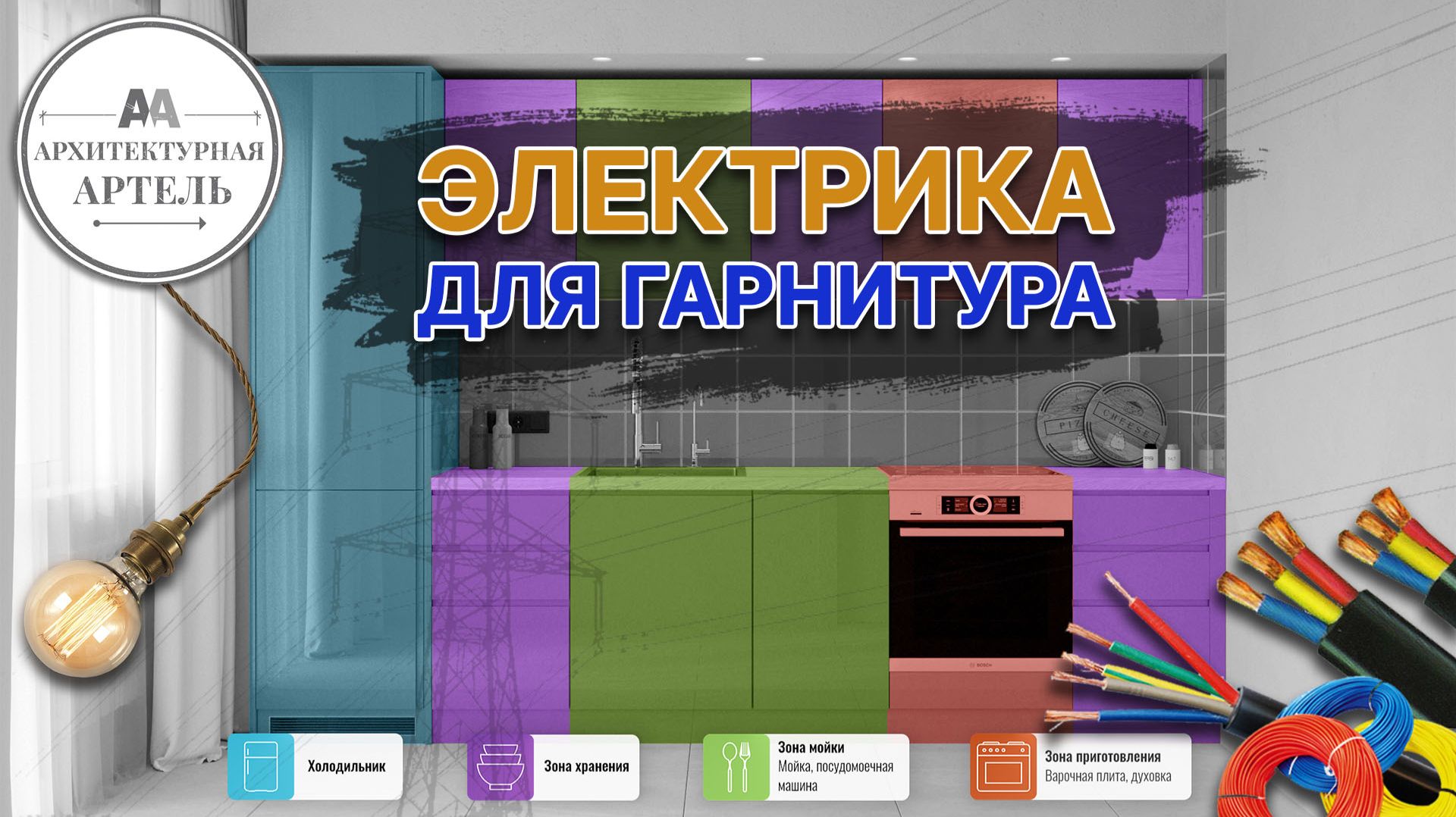 Электрика кухонного гарнитура: #проектирование #фурнитура #советы