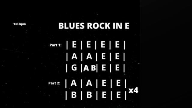 Groovy Rock Blues Guitar Backing Track in E