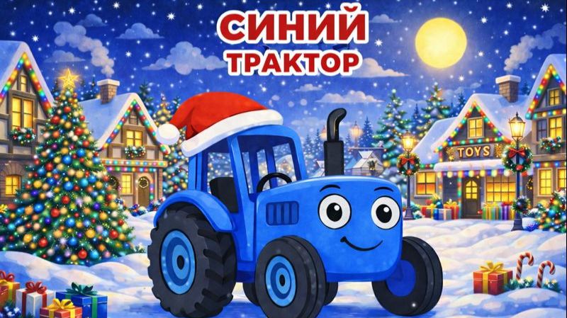 Синий трактор - детский сборник песенок для маленьких детей. Новый год 2026.